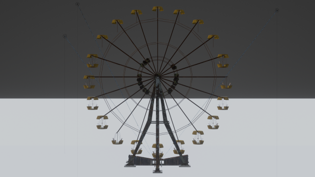 Pripyat Ferris Wheel - made in Blender Modelo 3D in Monumentos 3DExport