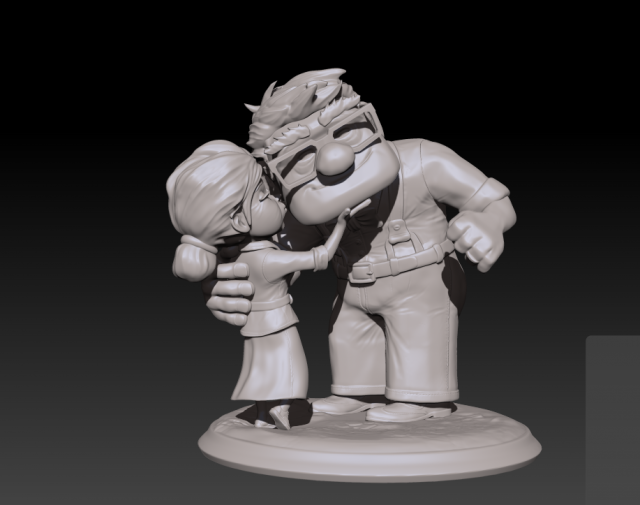 Carl and Ellie 3D print model 3D Print Model in Sculpture 3DExport