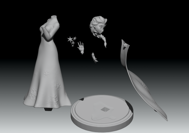 Elsa Frozen Fan Art 3d Print Model 3d Print Model In Sculpture 3dexport