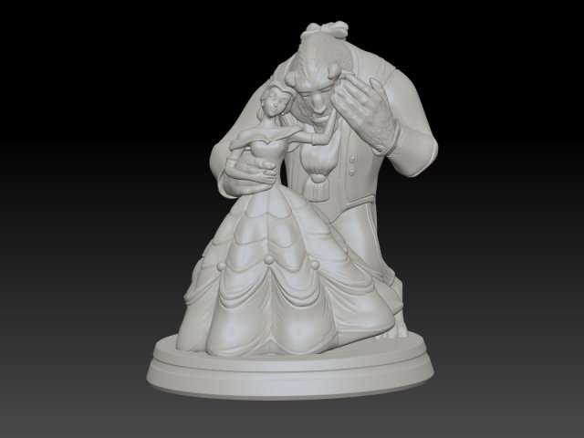 THE BEAUTY AND THE BEAST STL 3D MODEL PRINTING 3D Print Model in Man ...