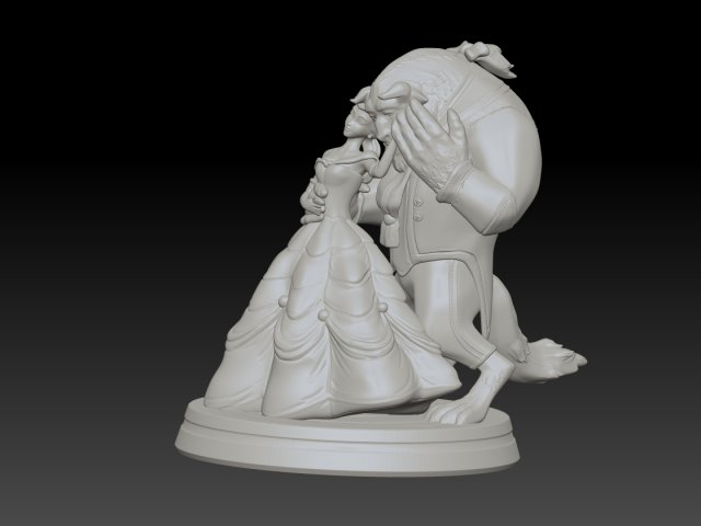 THE BEAUTY AND THE BEAST STL 3D MODEL PRINTING 3D Print Model in Man ...