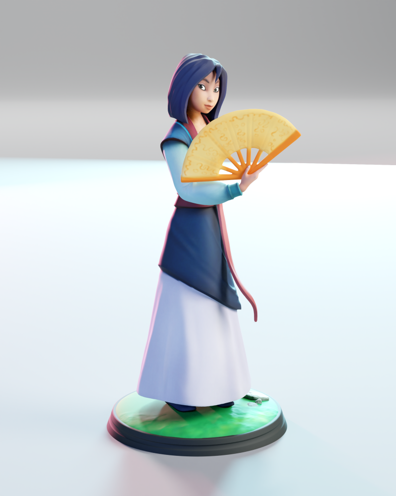 MULAN MADE FOR 3D PRINTING 3D Print Model in Woman 3DExport