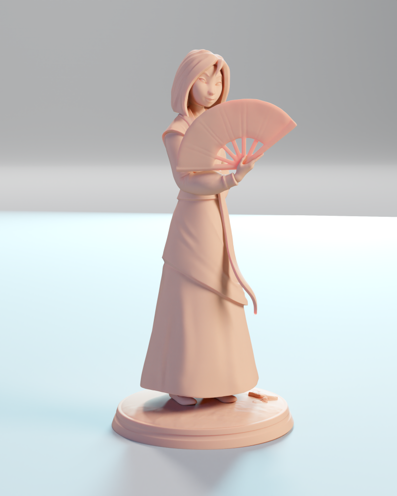 MULAN MADE FOR 3D PRINTING 3D Print Model in Woman 3DExport