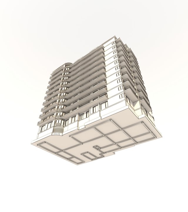 residential building Free 3D Model in Buildings 3DExport