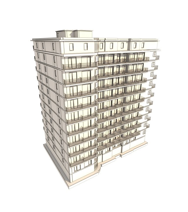 residential building Free 3D Model in Buildings 3DExport
