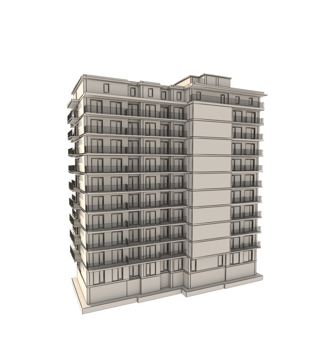 residential building Free 3D Model in Buildings 3DExport