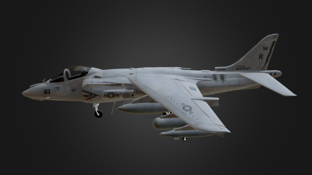 harrier jet fighter 3D Model in Fighter 3DExport