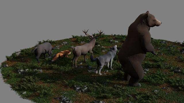 Forest Animals 3D Model in Wildlife 3DExport