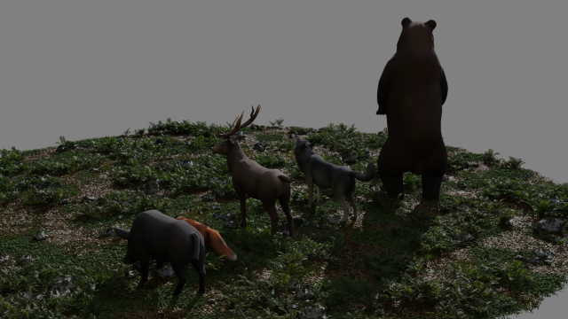 Forest Animals 3D Model in Wildlife 3DExport