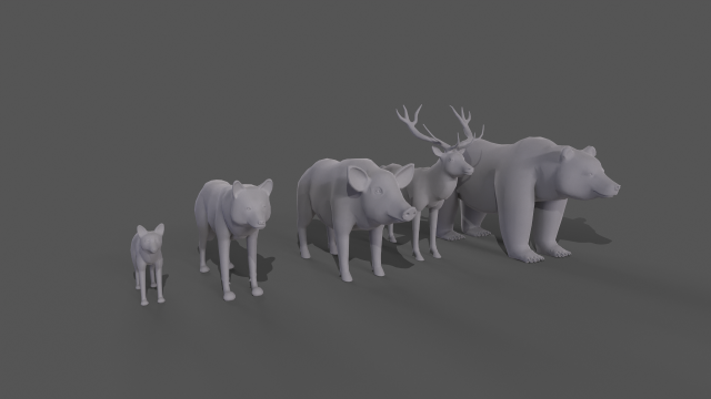 Forest Animals 3D Model in Wildlife 3DExport