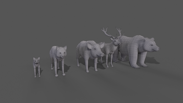 Forest Animals 3D Model in Wildlife 3DExport