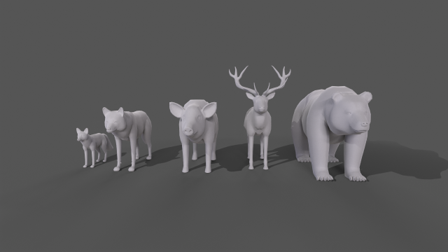 Forest Animals 3D Model in Wildlife 3DExport