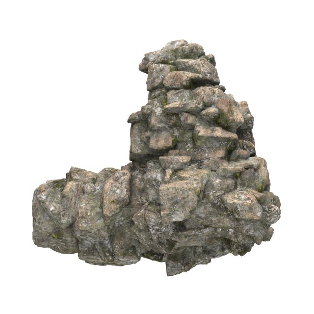 Realistic Mountain Rock Cliff 06 3D Model in Other 3DExport