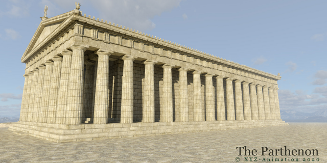 the parthenon 3D Model in Buildings 3DExport