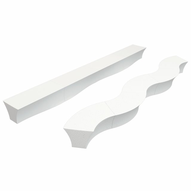 METEOR Bench 3D Model in Environment 3DExport