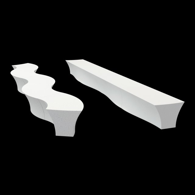 METEOR Bench 3D Model in Environment 3DExport