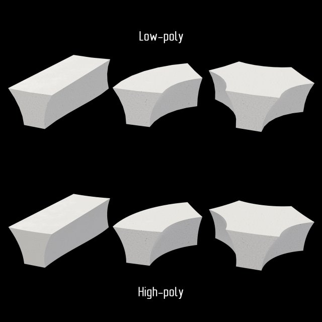 METEOR Bench 3D Model in Environment 3DExport