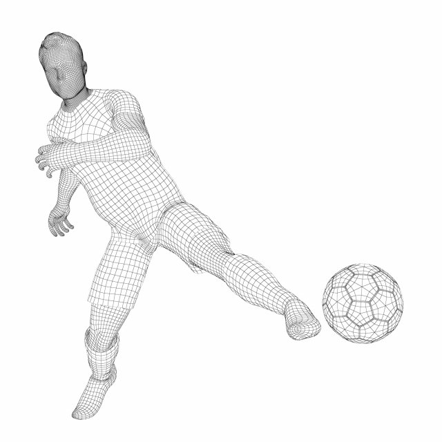 Football players 3D Model in Man 3DExport