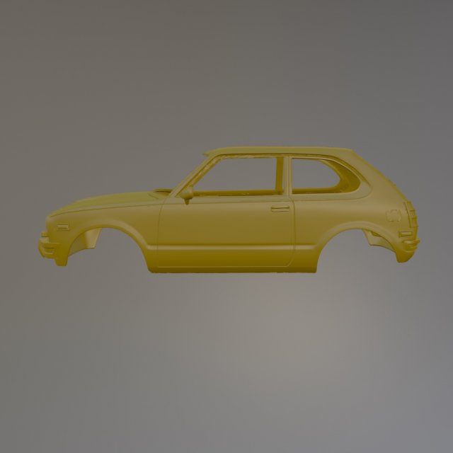 76 Honda Civic Printable Car Body 3D Print Model in Vehicle 3DExport