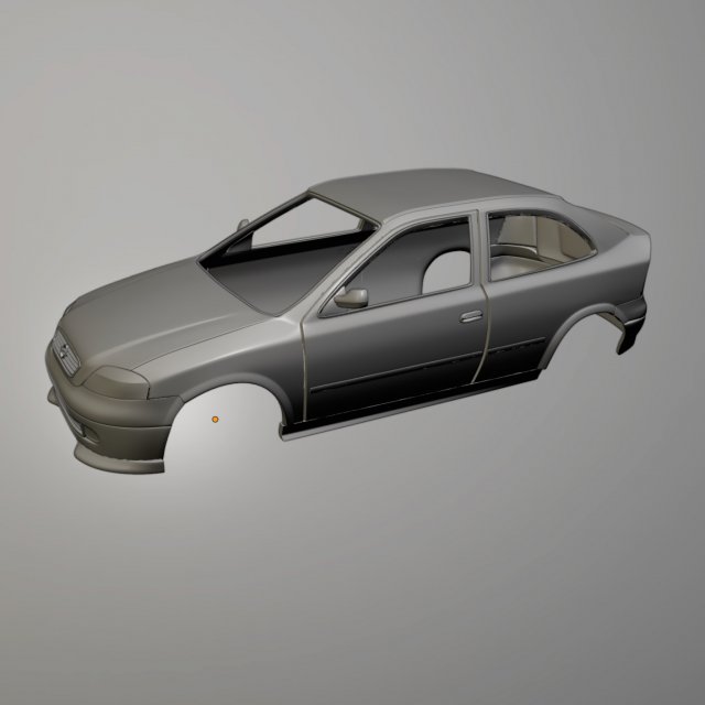 Opel Astra G 3doors Hatchback 3D Print Model in Vehicle 3DExport