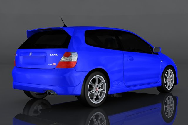 honda civic type-r 3D Model in Sport Cars 3DExport