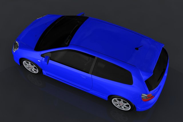 honda civic type-r 3D Model in Sport Cars 3DExport