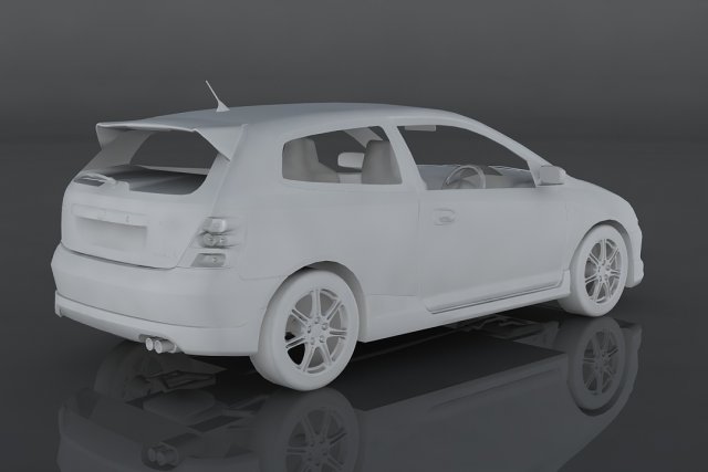 honda civic type-r 3D Model in Sport Cars 3DExport
