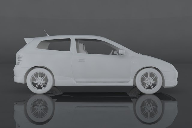 honda civic type-r 3D Model in Sport Cars 3DExport