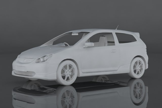 honda civic type-r 3D Model in Sport Cars 3DExport