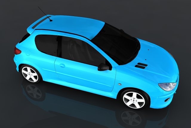 peugeot 206 rc 3D Model in Sedan 3DExport