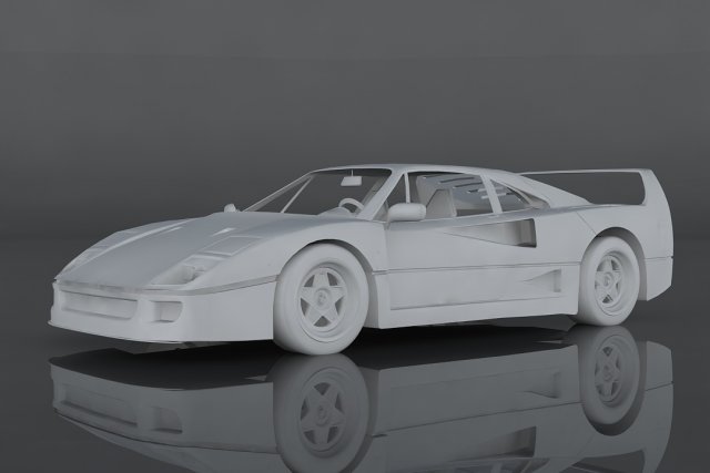 ferrari f40 3D Model in Sedan 3DExport