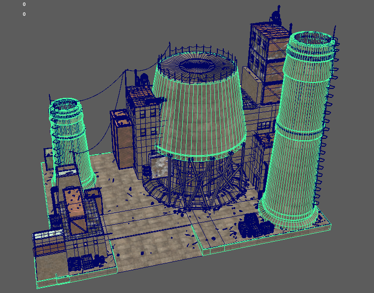 waste plant construction 3D Model in Buildings 3DExport