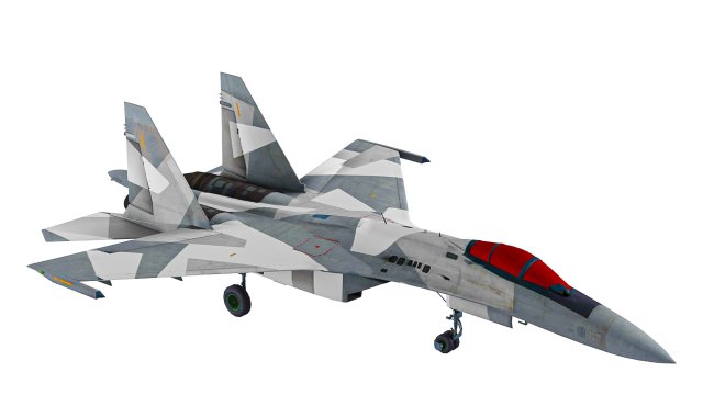Sukhoi Su-35 3D Model in Fighter 3DExport