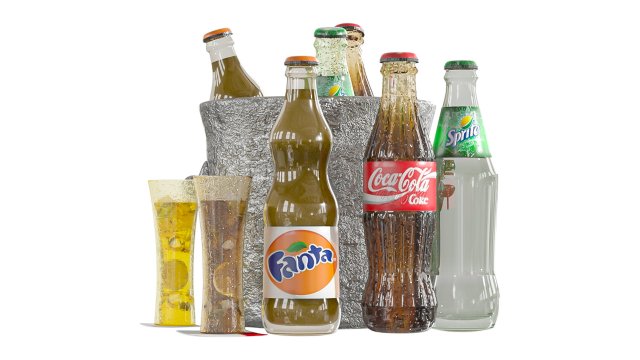 Drink Set 01 3D Model in Beverage 3DExport