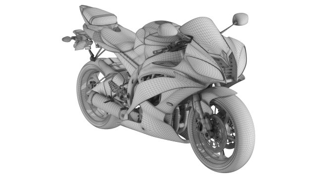 Yamaha YZF R6 3D Model in Motorcycle 3DExport