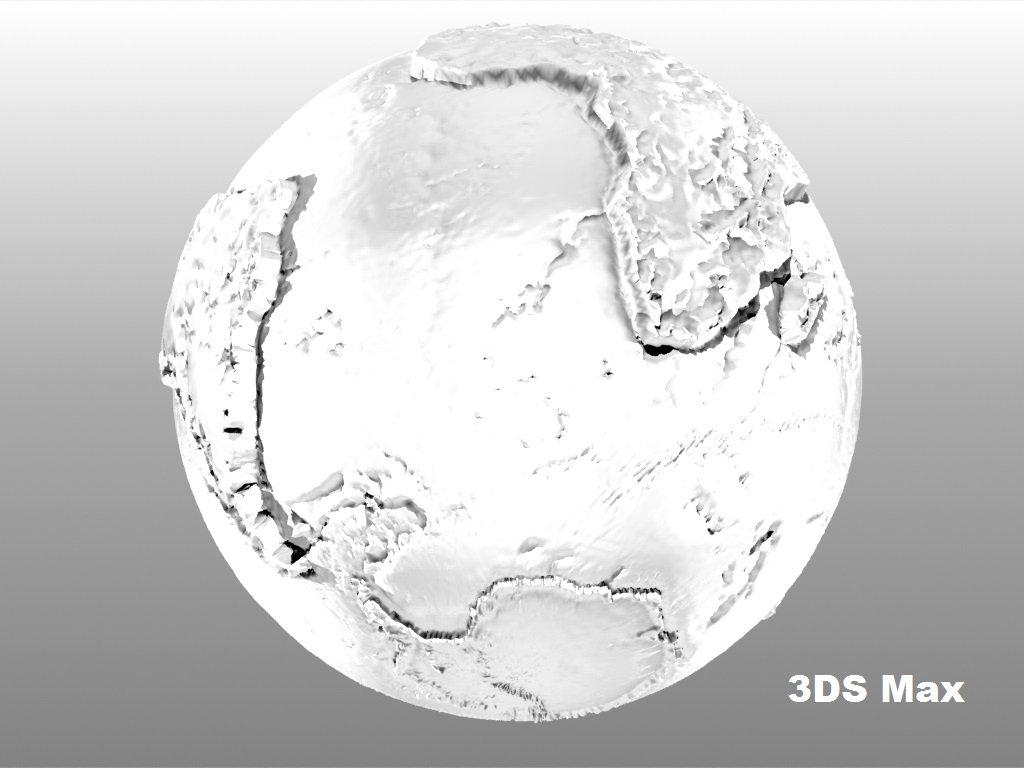 scale relief topographic world map Modèles 3D in Autre 3DExport