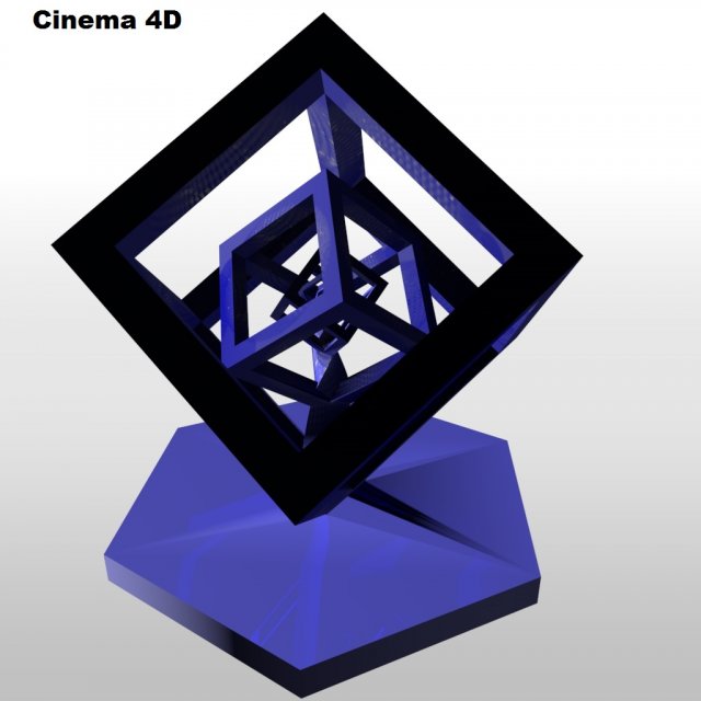 rotating effect concentric cubes 3D Print Model in Mathematical art ...