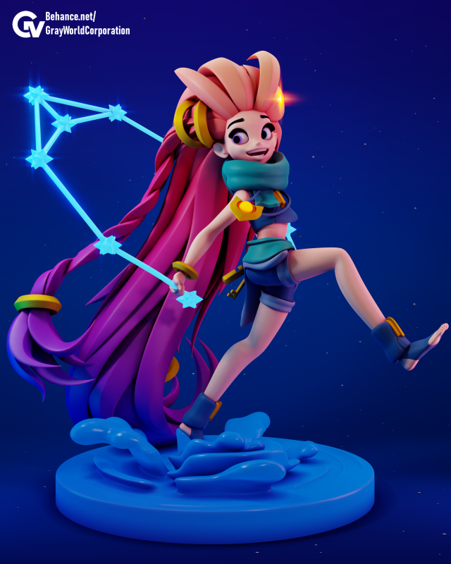 Zoe League of Legends 3D Print Model in Woman 3DExport