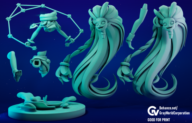 Zoe League of Legends 3D Print Model in Woman 3DExport