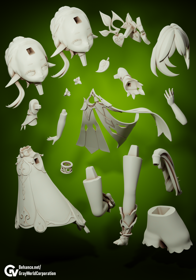 Nahida Genshin Impact 3D Print Model in Child 3DExport
