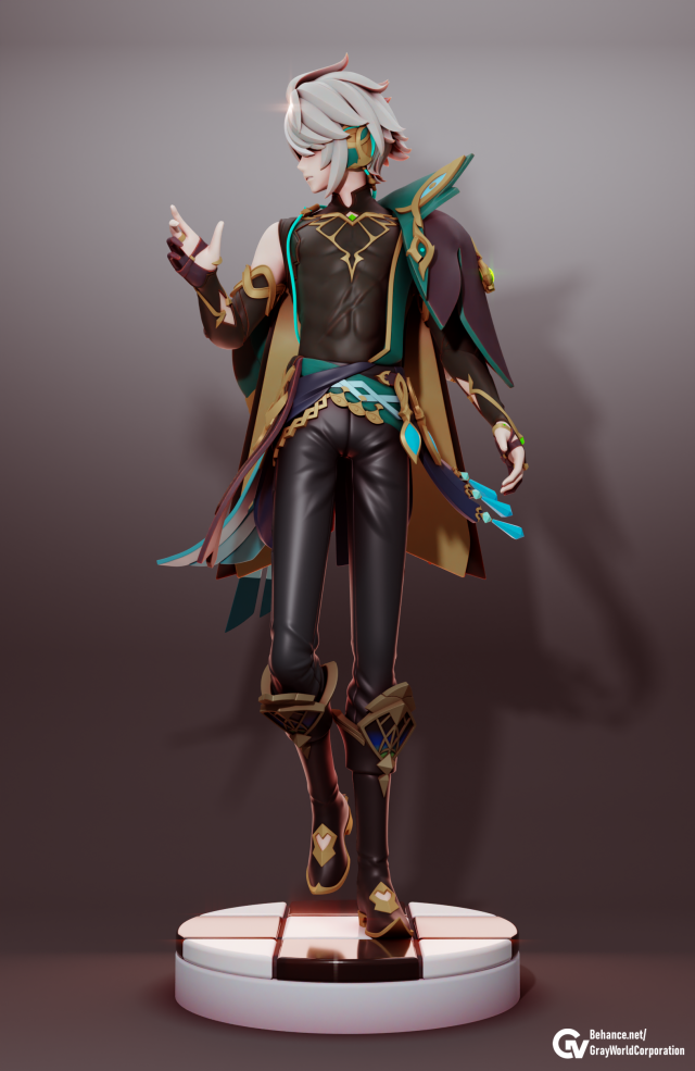 Alhaitham Genshin Impact 3D Print Model in Man 3DExport