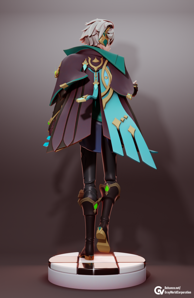 Alhaitham Genshin Impact 3D Print Model in Man 3DExport