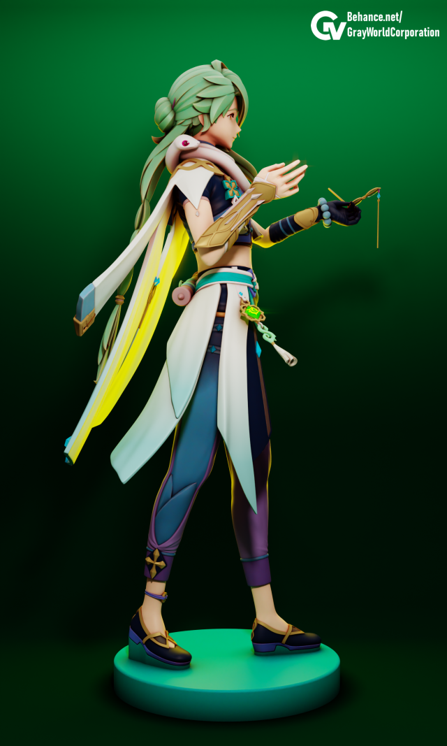 Baizhu Genshin Impact 3D Print Model in Man 3DExport