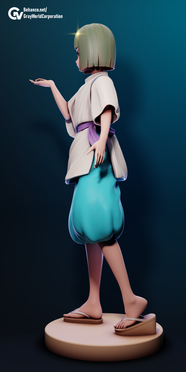 Haku Spirited Away 3D Print Model in Man 3DExport