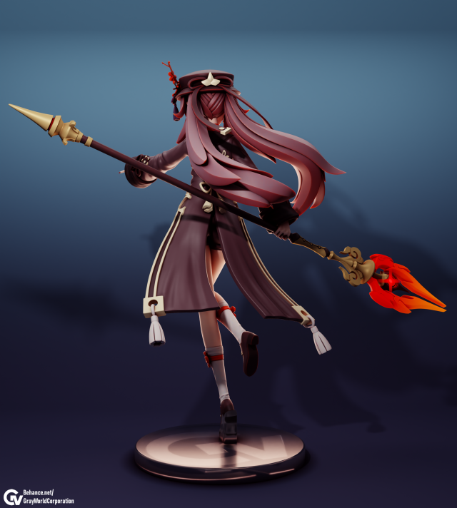 Hu Tao Genshin Impact 3D Print Model in Woman 3DExport