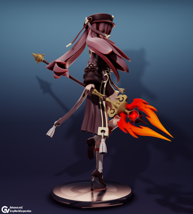 Hu Tao Genshin Impact 3D Print Model in Woman 3DExport