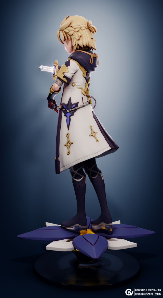 Albedo Kreideprinz 2 Genshin Impact 3D Print Model in Man 3DExport