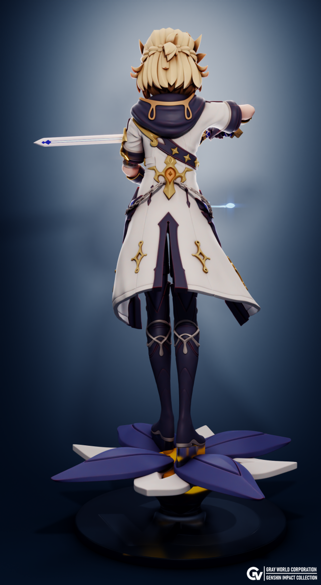 Albedo Kreideprinz 2 Genshin Impact 3D Print Model in Man 3DExport