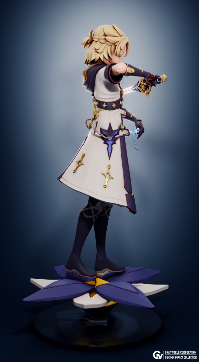 Albedo Kreideprinz 2 Genshin Impact 3D Print Model in Man 3DExport