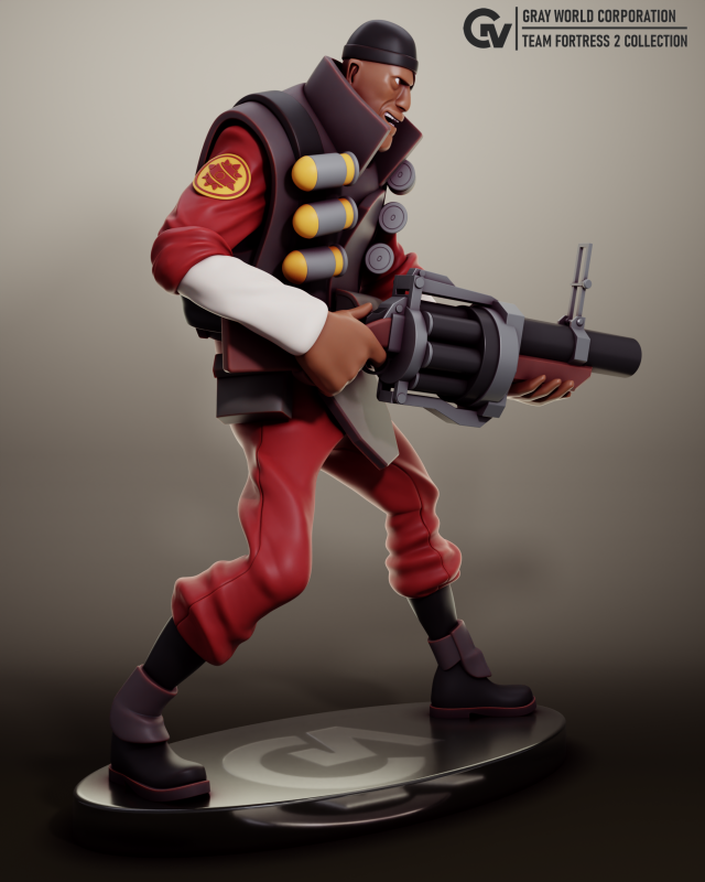 Demoman Team Fortress 2 3D Print Model in Man 3DExport